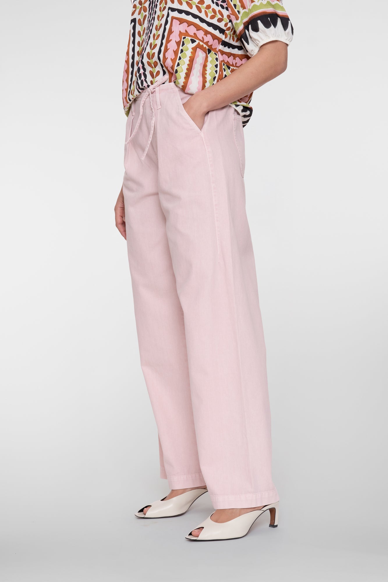 Geisha broek met hoge taille en plooien
